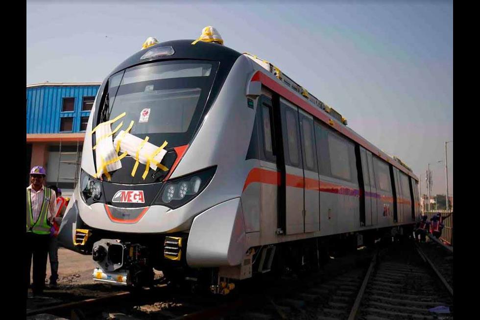 First Ahmedabad metro train delivered | News | Railway Gazette ...